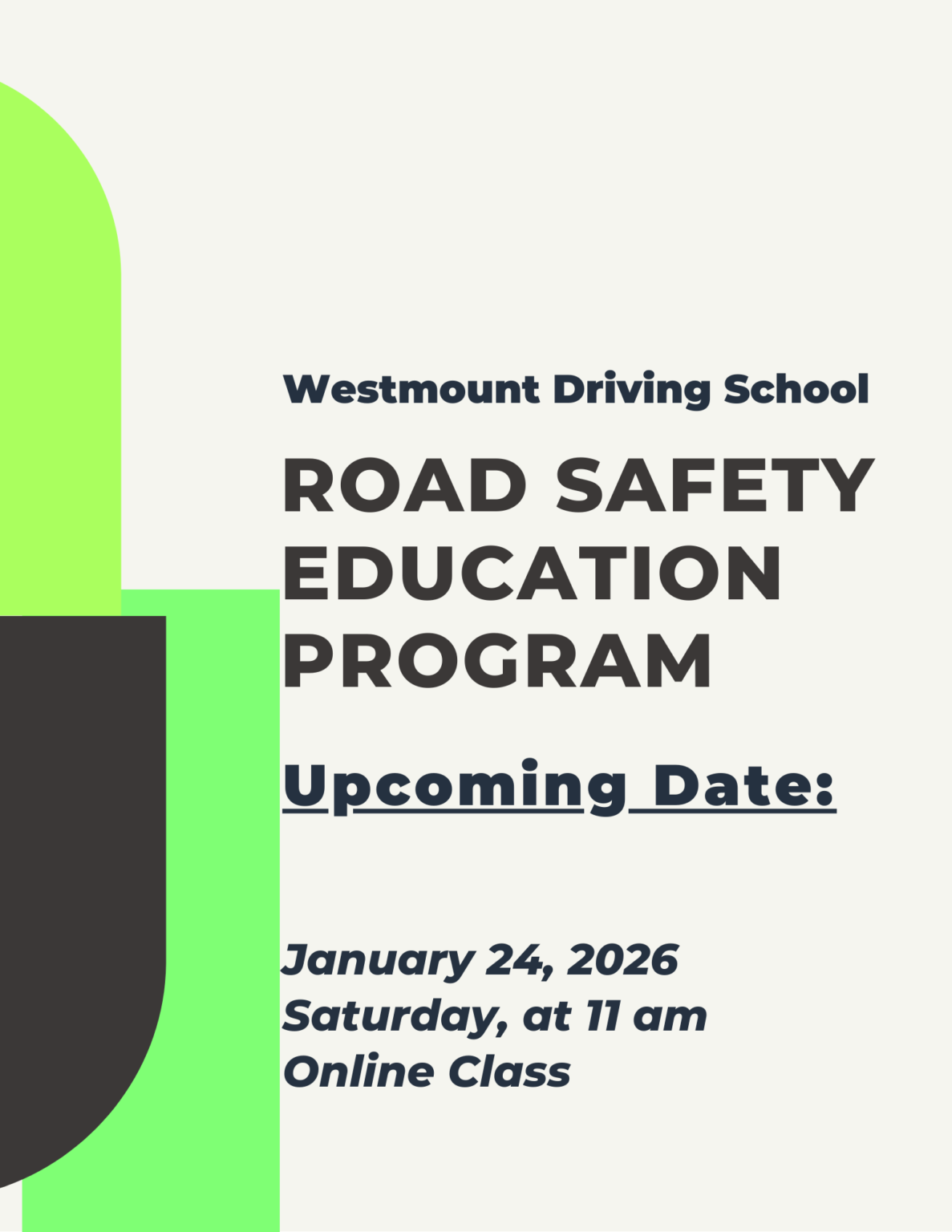 Quebec Road Safety Education Program – Westmount Driving School in ...